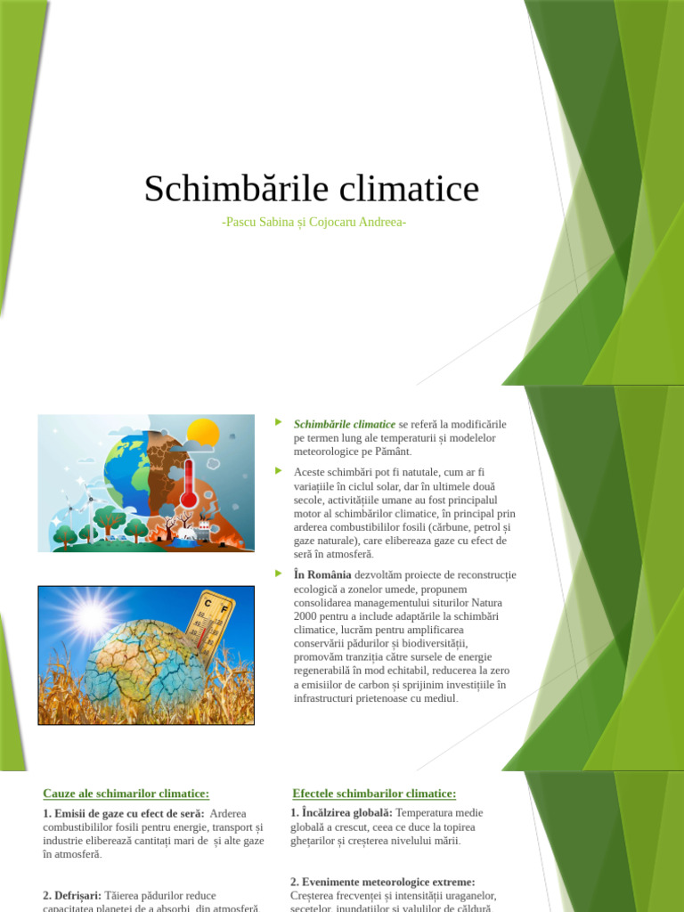 Schimbările Climatice | PDF