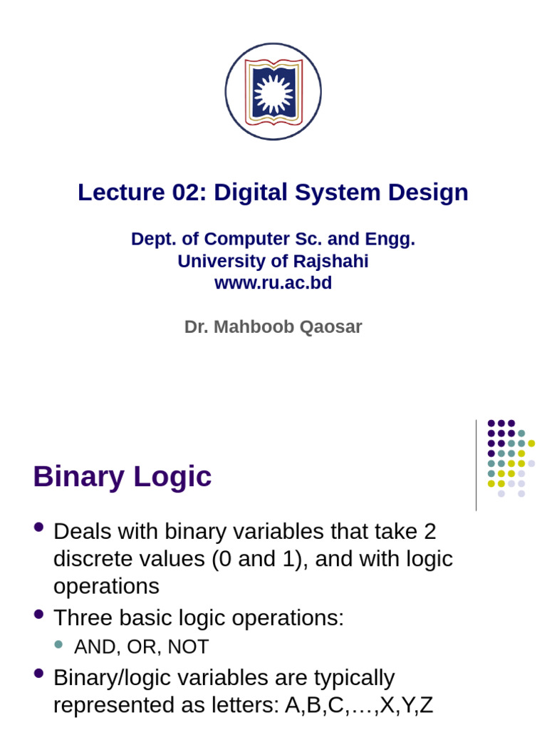 Lecture 02 - Gates _ K-Map (Done) | PDF