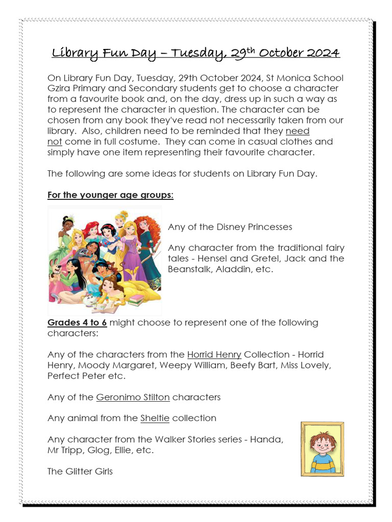 Guidelines - Library Fun Day 2024-2025 | PDF