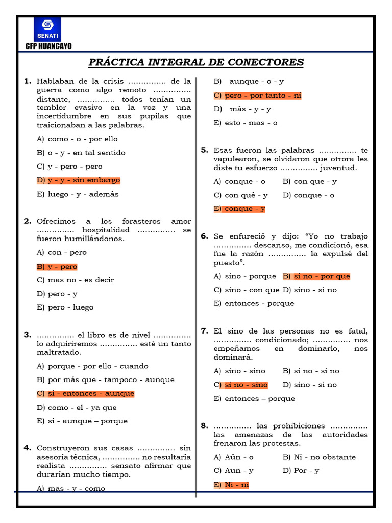 Práctica Integral de Conectores-1 | PDF