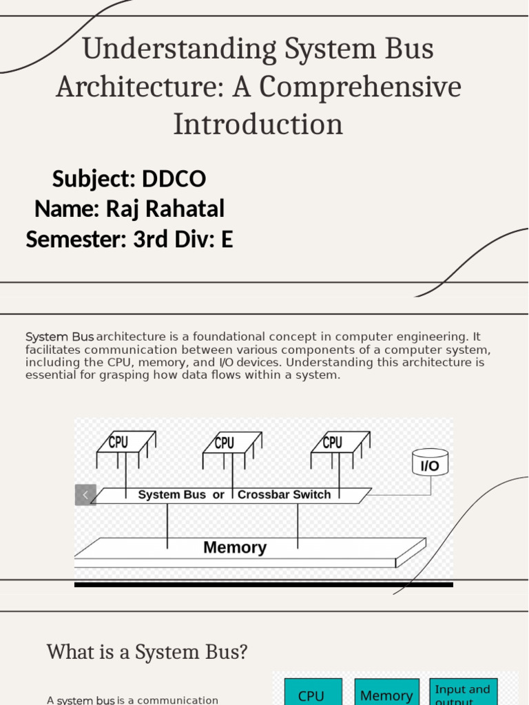 Slidesgo Understanding System Bus Architecture A Comprehensive ...