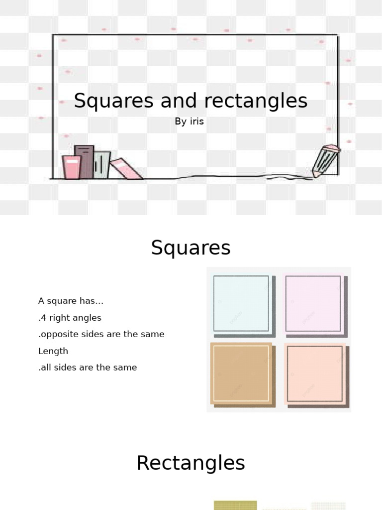 Squares and Rectangles | PDF