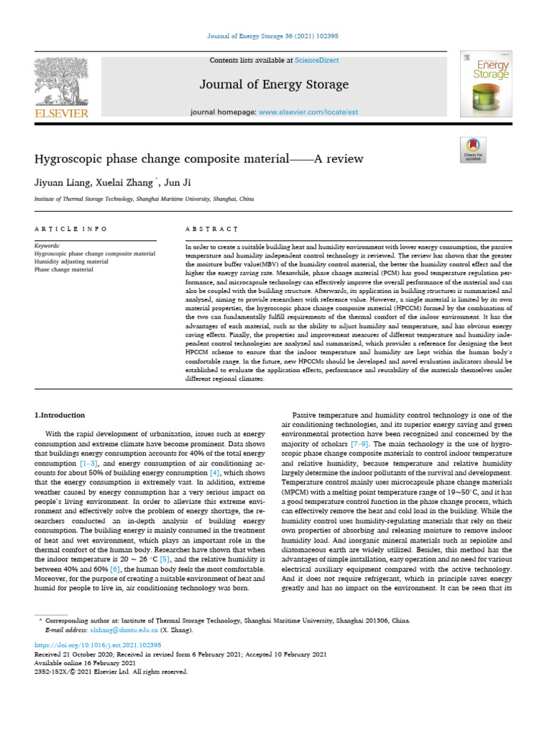 Phase Change Material Paper | PDF