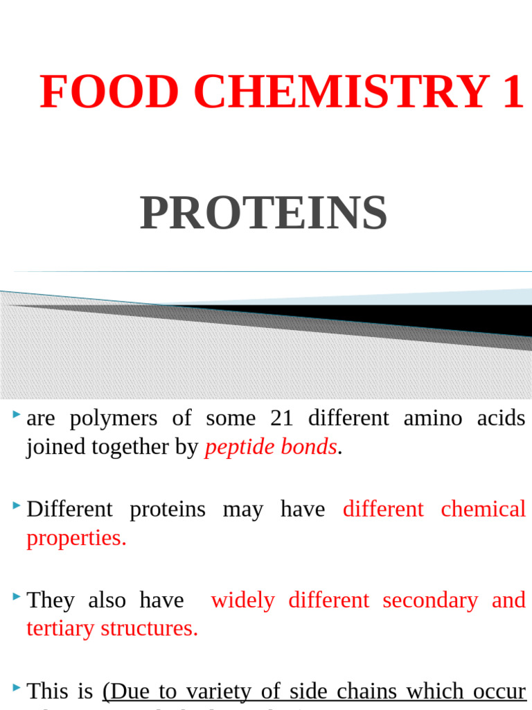 Food Chemistry 1-Protein | PDF