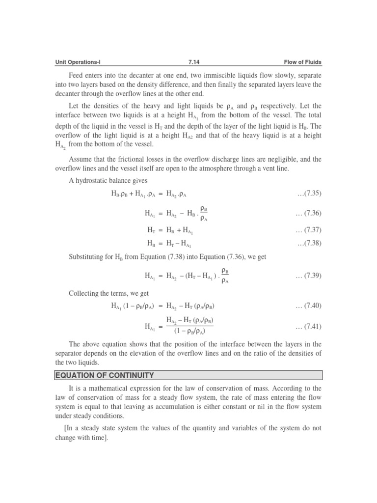Continuity Equation | PDF | Fluid Dynamics | Force