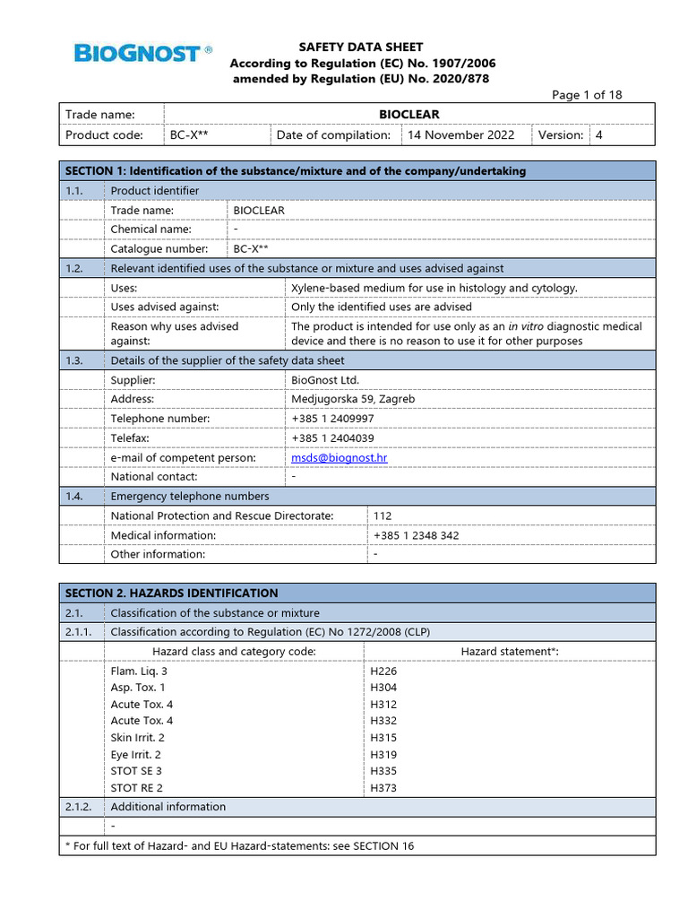 BioClear BioGnost® BC | PDF