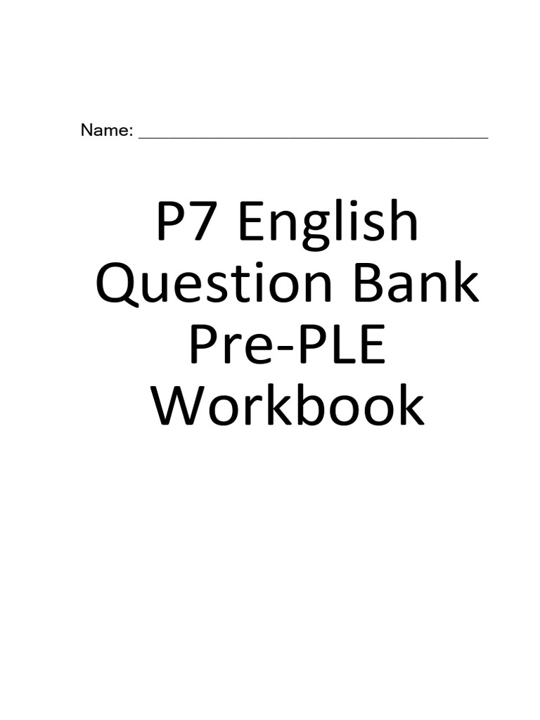 AHIS Primary Eng Question Bank PLE Prep | PDF