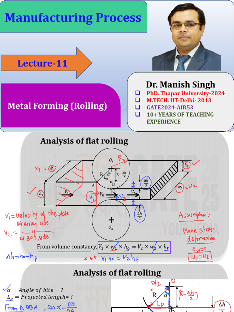 L 11 Metal Forming (Rolling) | PDF