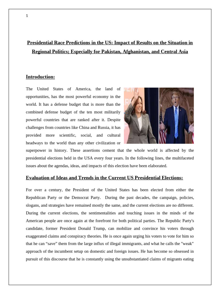 Presidential Race Predictions in The US - Edited.edited | PDF ...