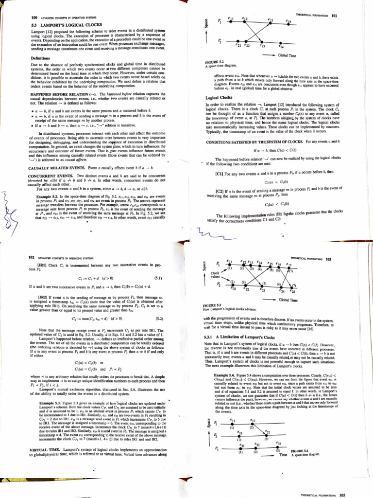 Lamports Logical and Vector Clocks (1) - Rotated | PDF