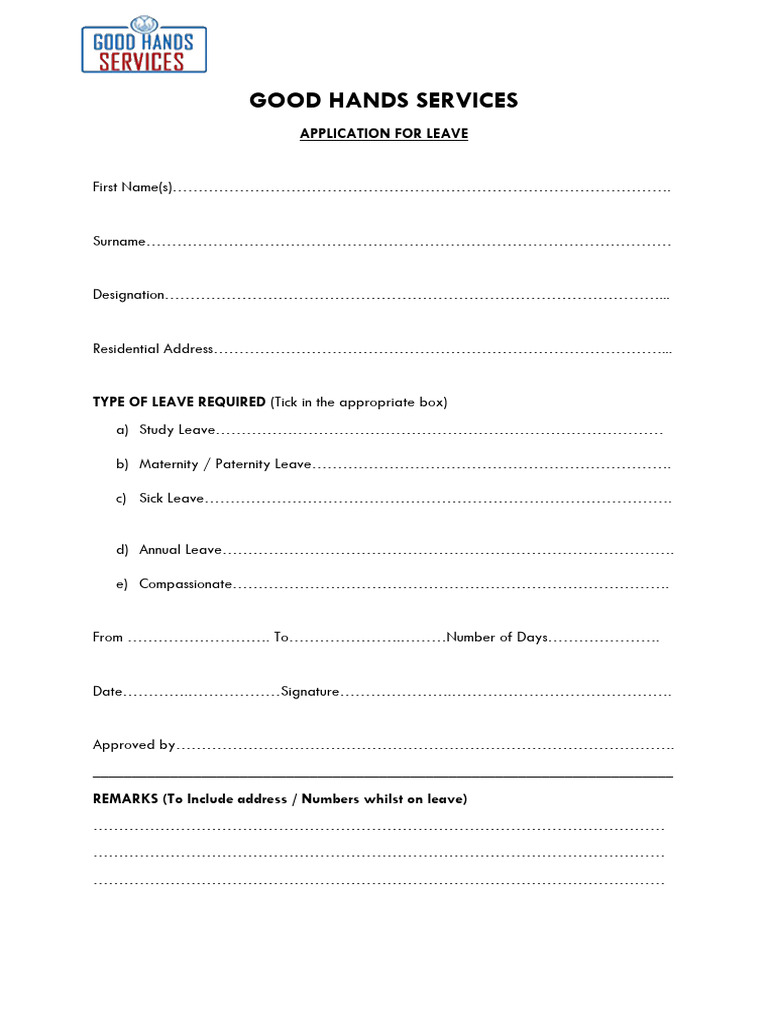 GHS - Leave Form | PDF