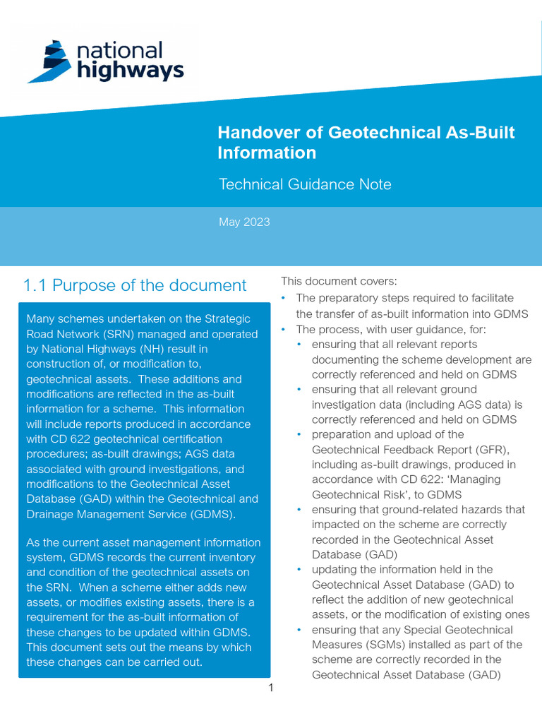 Handover of Geotechnical As-built Information_May 2023 | PDF