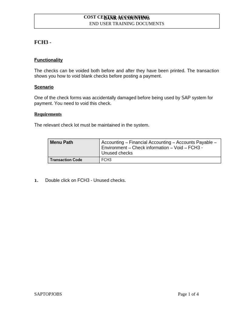 FCH3 Void Checks | PDF
