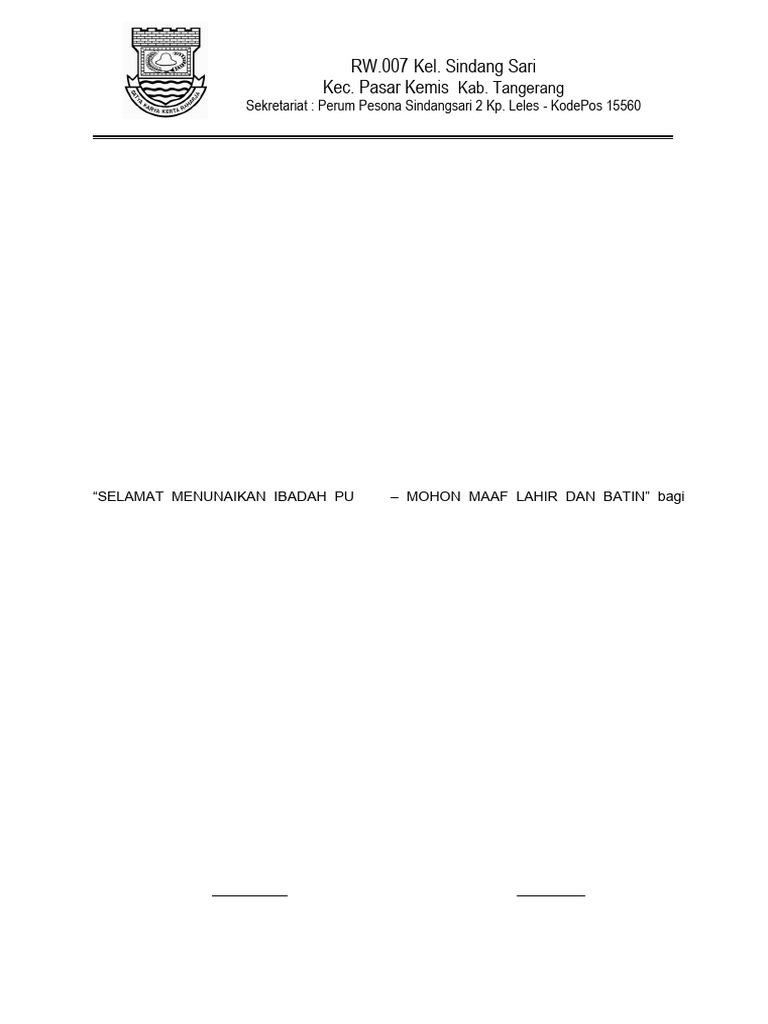 Surat Edaran Warga THR 2020-Dikonversi | PDF