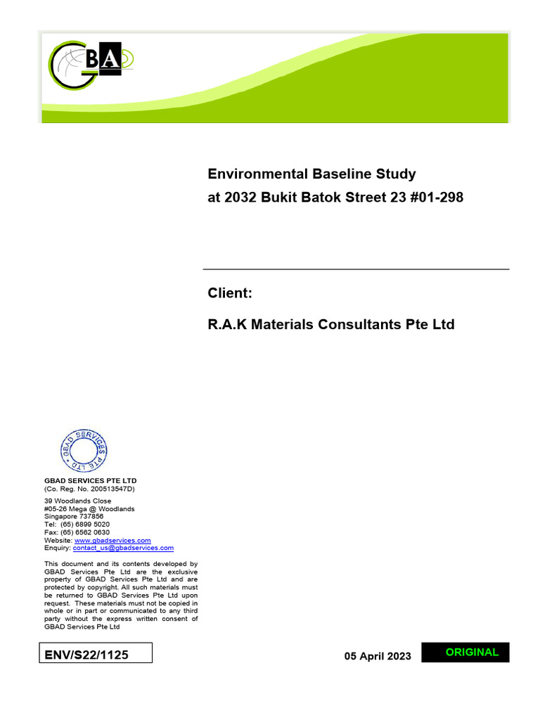 EBS Report ENV-S22-1125 EB | PDF | Environmental Remediation | Borehole