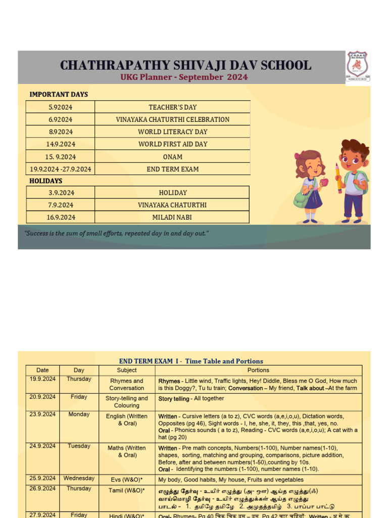 Ukg Planner - Sep 2024-3 | PDF