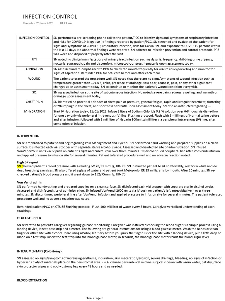 Infection Control | PDF