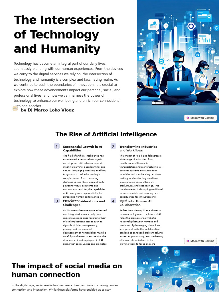 The Intersection of Technology and Humanity | PDF