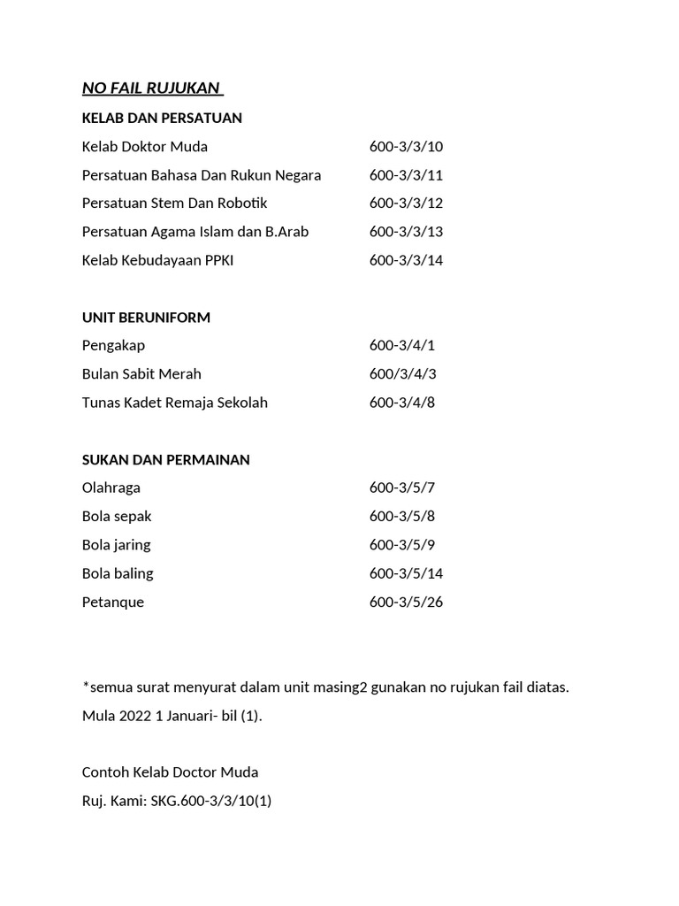 No Fail Rujukan | PDF