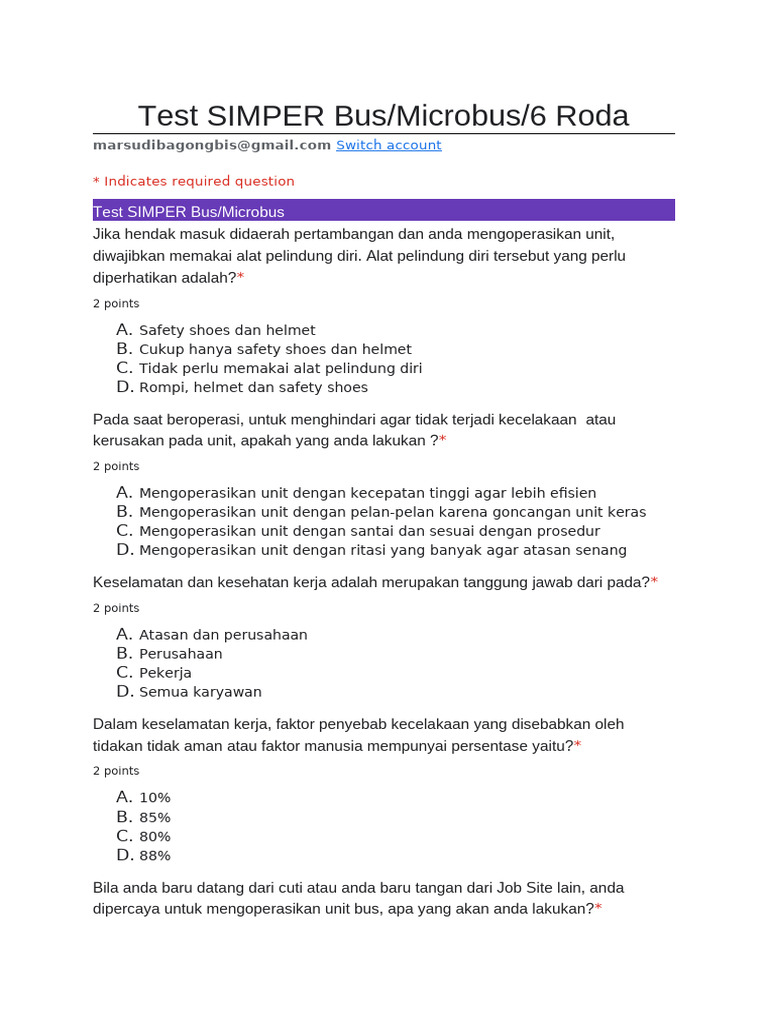 Soal Kimper Perusahaan | PDF