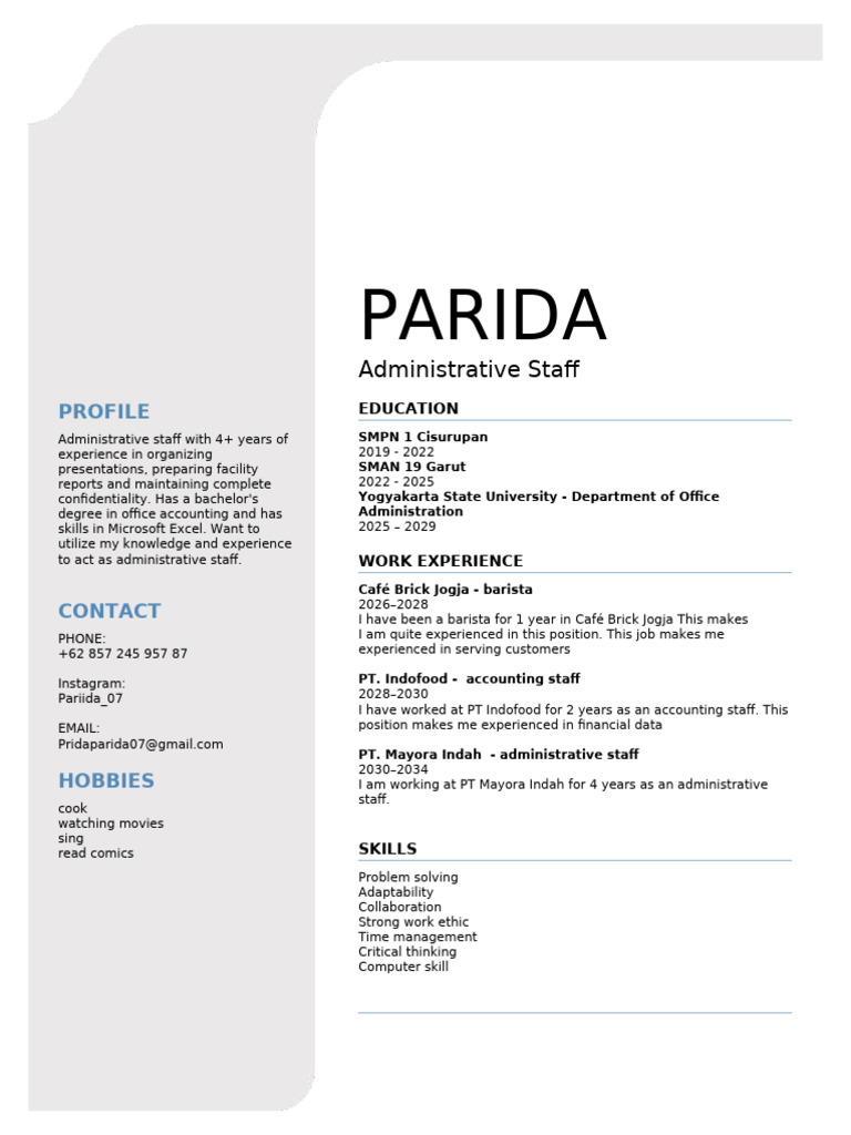 Parida CV | PDF