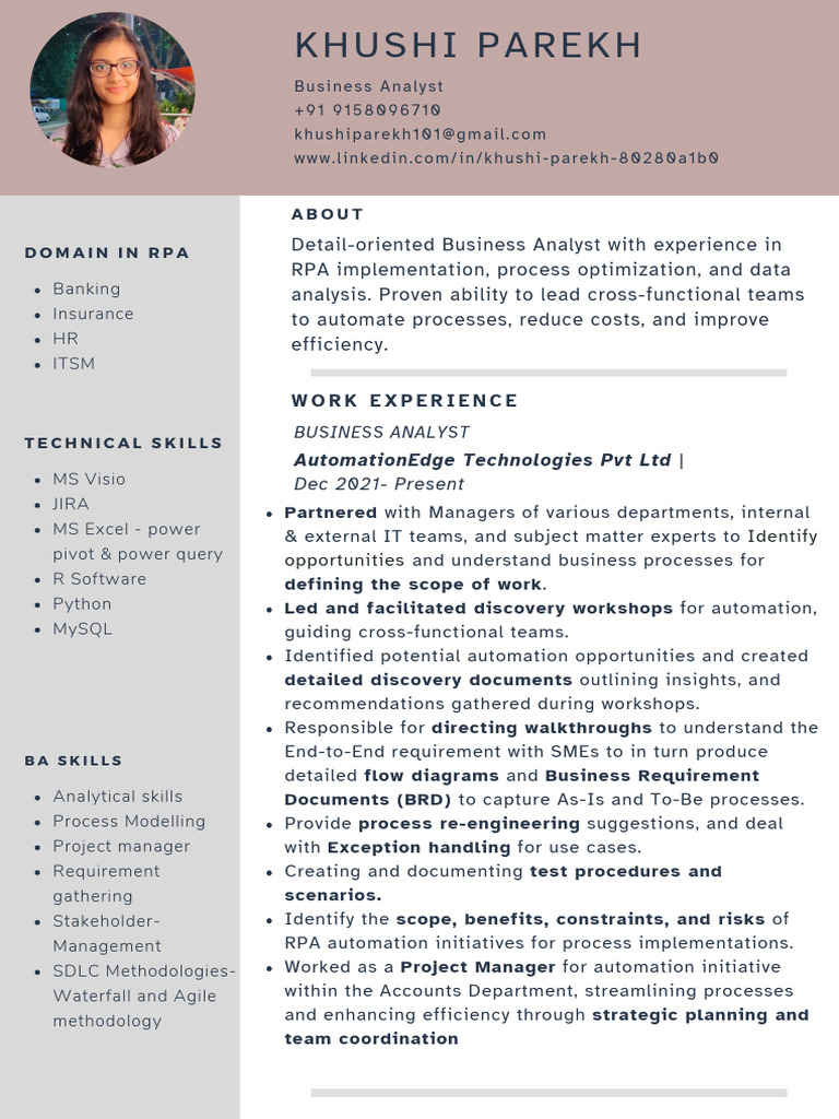 Khushi Parekh Resume V1.3 | PDF