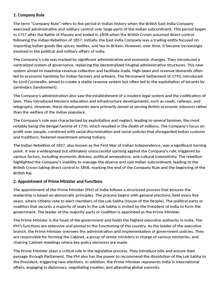 Company Rule | PDF