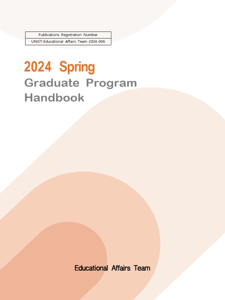 (KOR-ENG) 2024 Spring Graduate Program Handbook | PDF