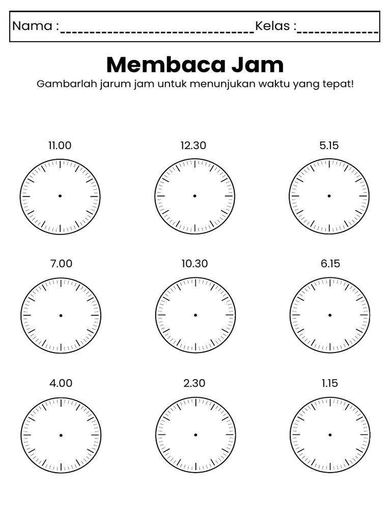 Menggambar Jam | PDF
