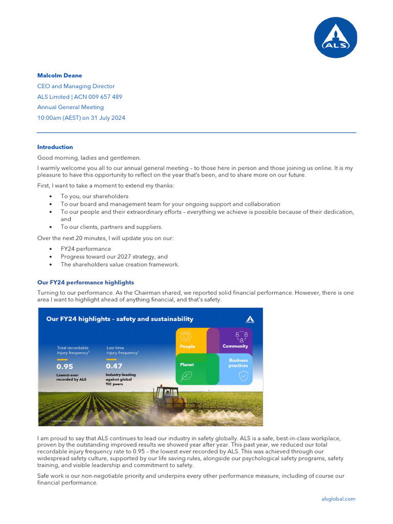 ALS MD Remark | PDF