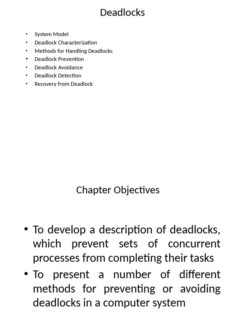 Deadlock and Deadlock Characterization | PDF