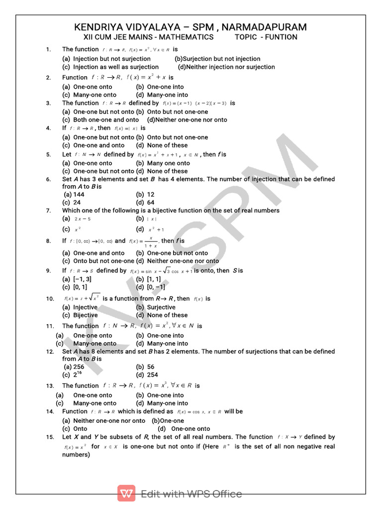 Function Prac Sheet | PDF