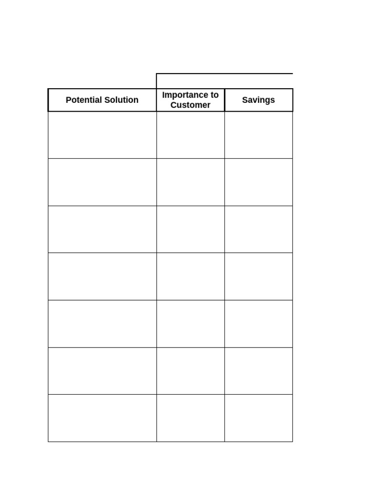 Project Selection Matrix Template | PDF