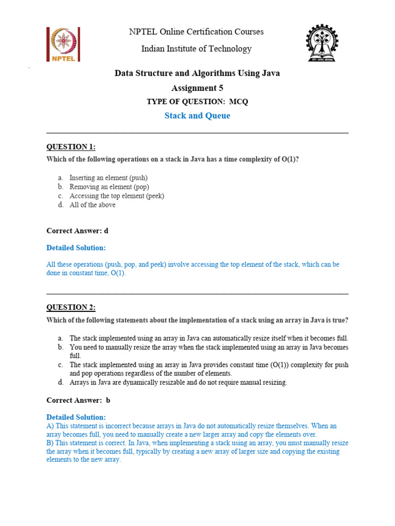 Week-05 Assignment Solution | PDF
