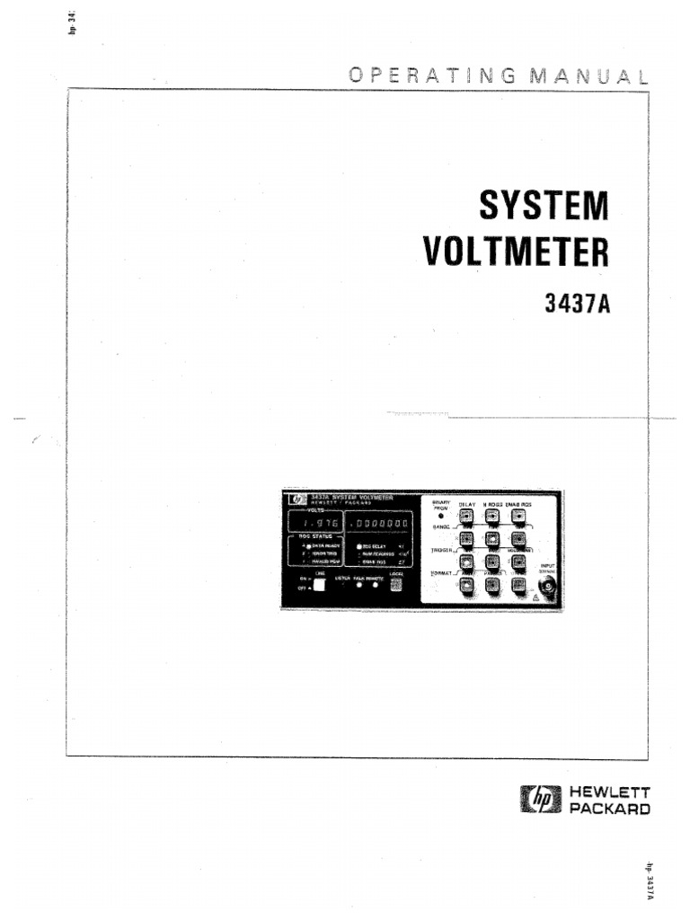 HP 3437A Operating | PDF
