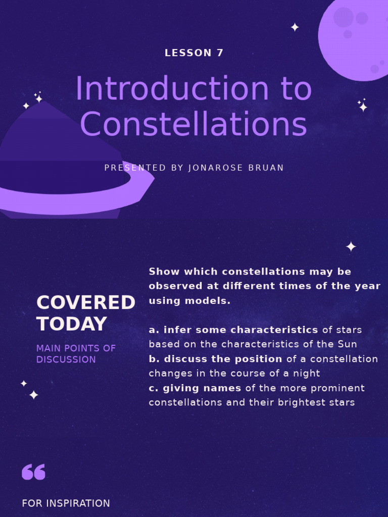 Introduction To Constellations | PDF
