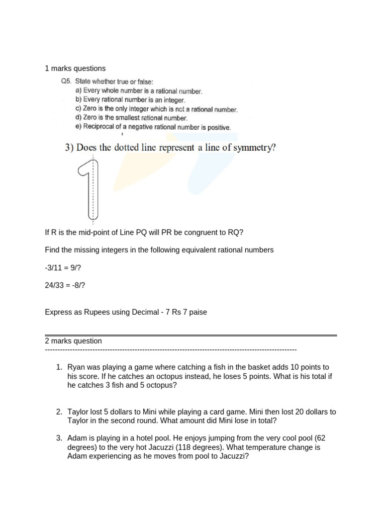 MAth 1 Prac Paper | PDF