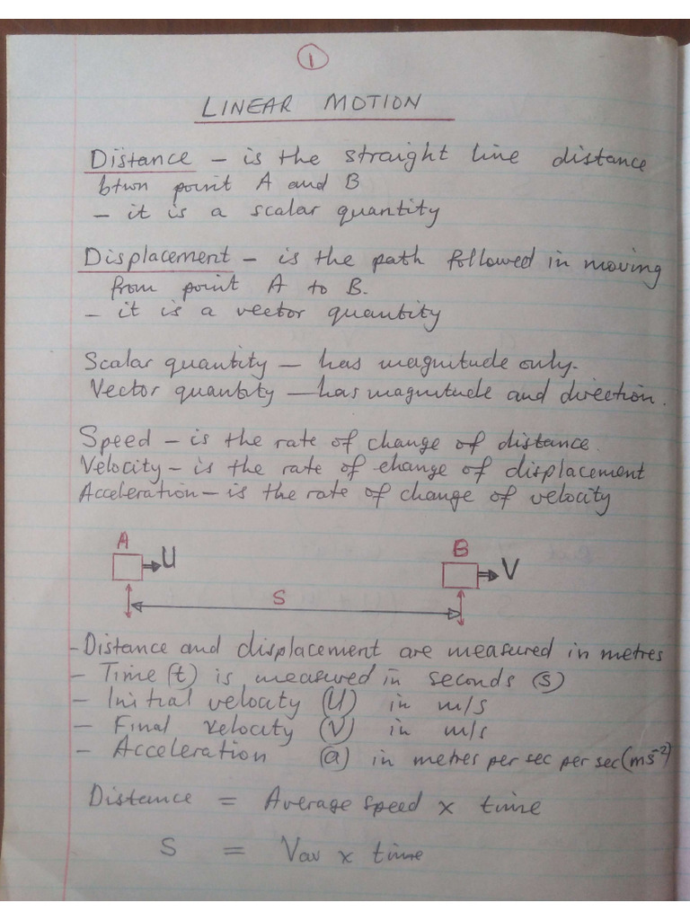 Linear Motion & Examples | PDF