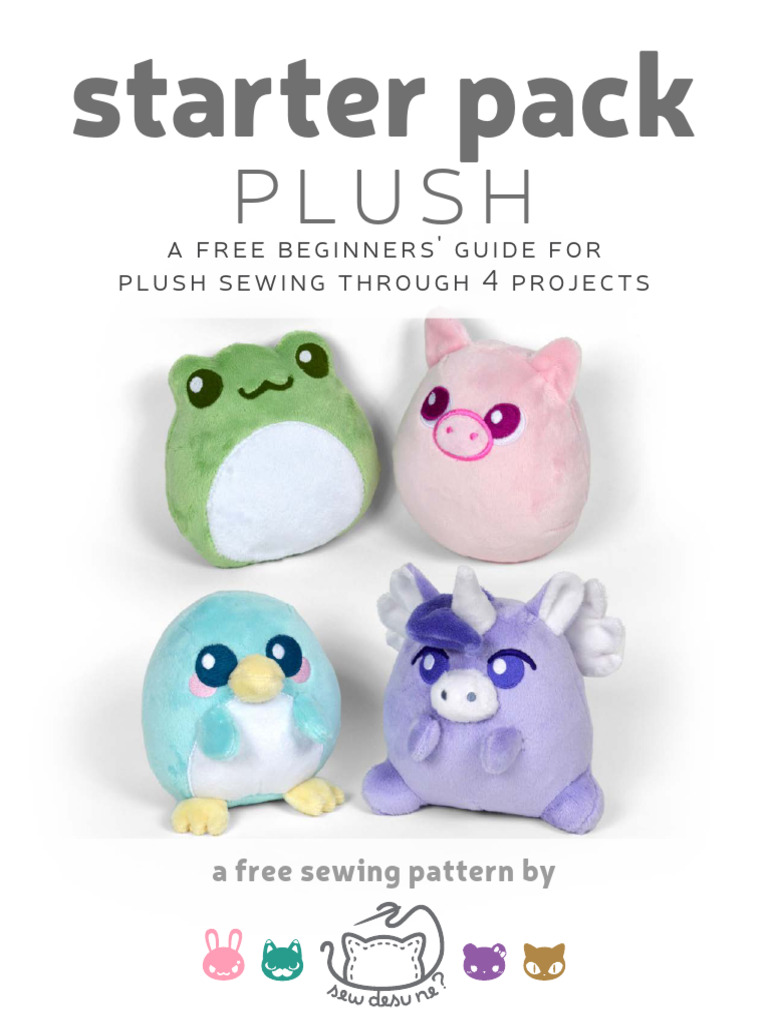 Starter Pack Plush Sewing Guide Pattern 1 | PDF | Sewing | Knitting