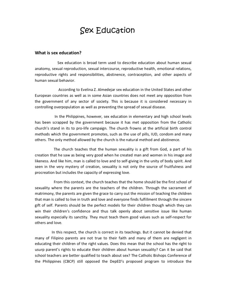 Research in Eng36 | PDF | Sex Education | Homework