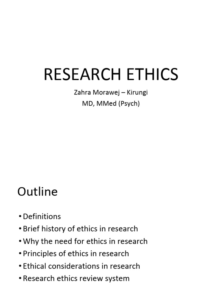 ZM Research Ethics | PDF
