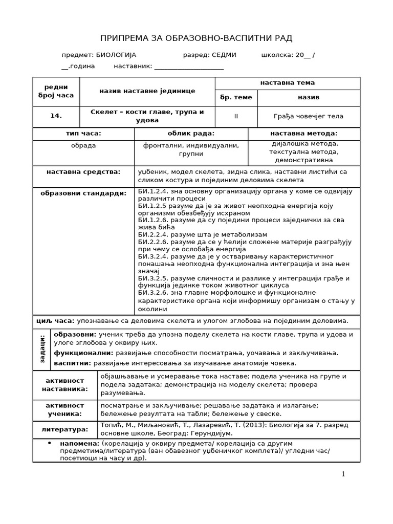 Biologija 7 Cas 14 | PDF