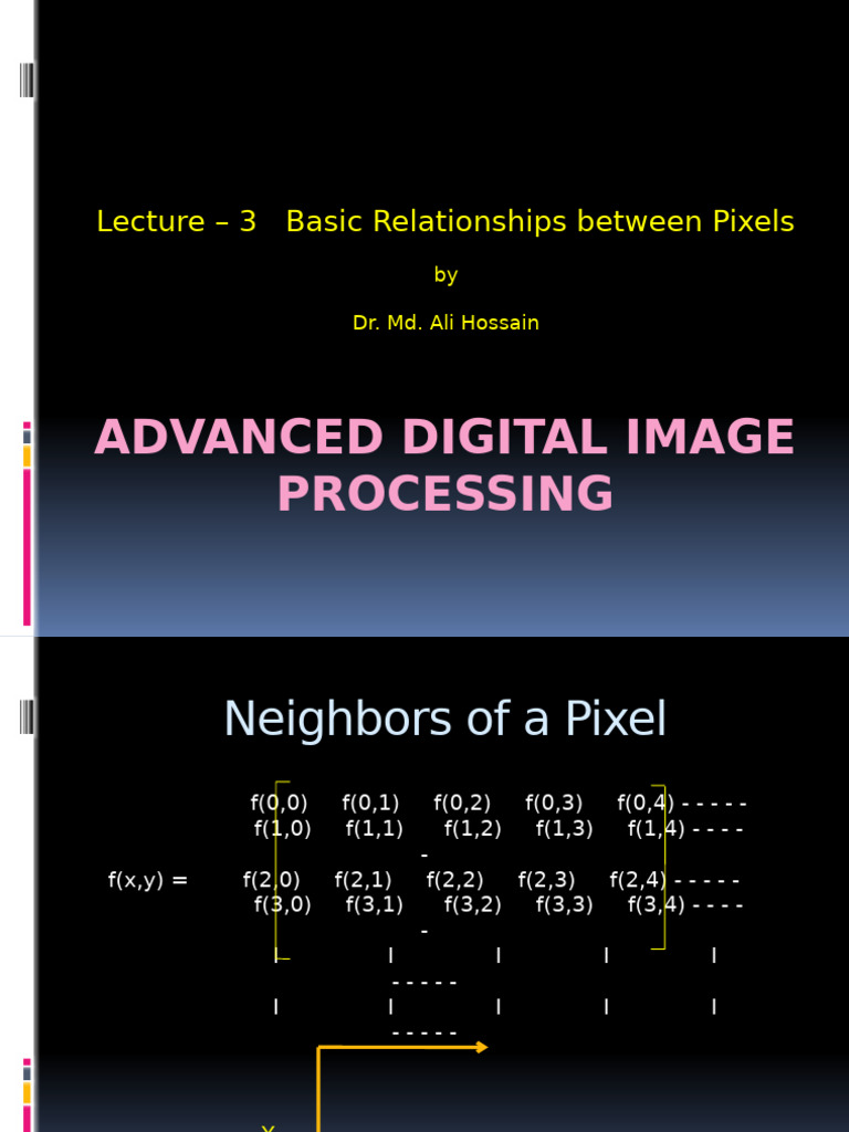 Lecture 3 Pixel Relationship | PDF