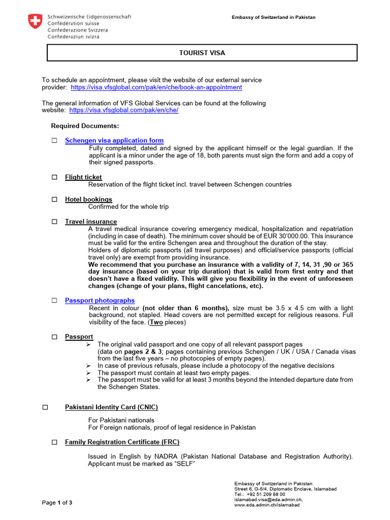 ISL Tourist Visa | PDF