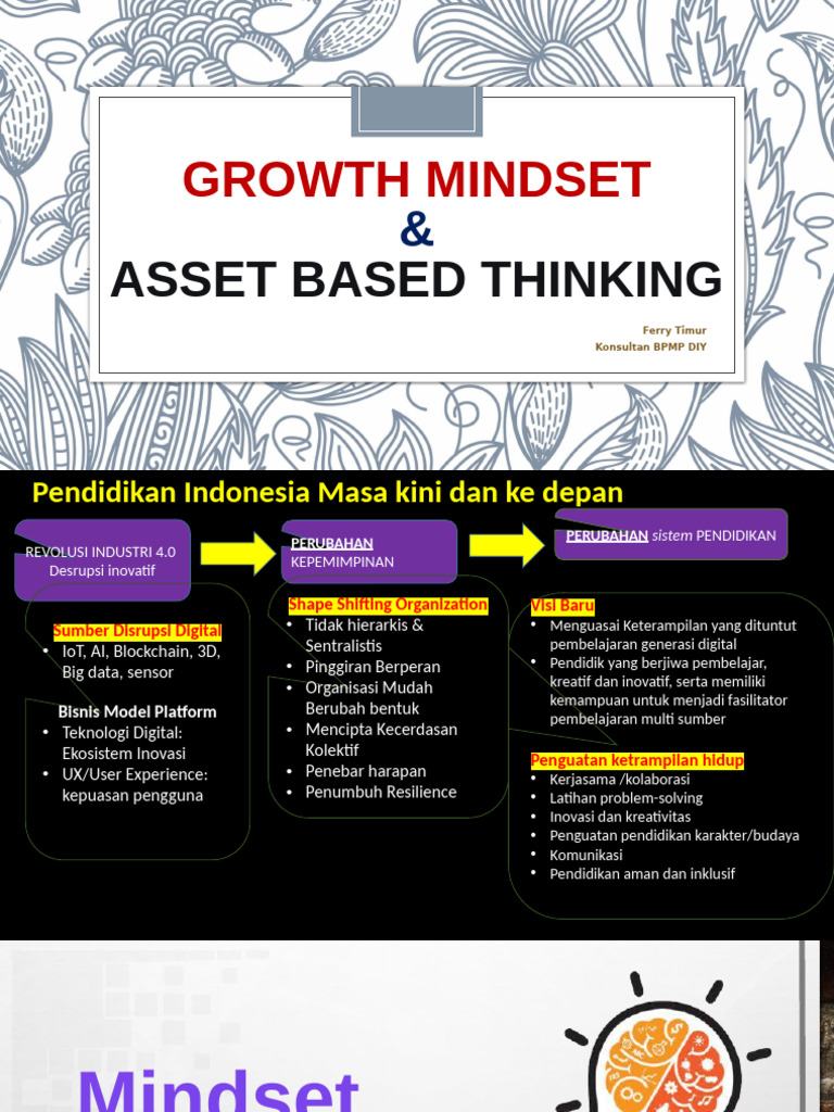 Growth Mindset & Asset Based Thinking | PDF