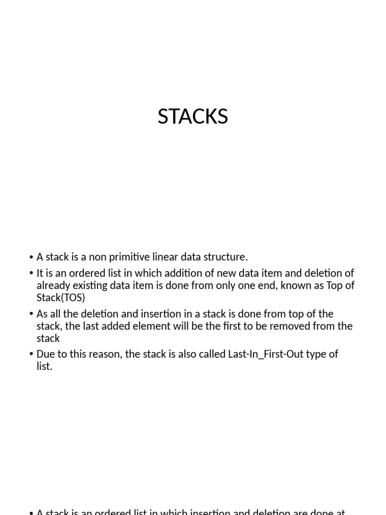 STACKS Class | PDF