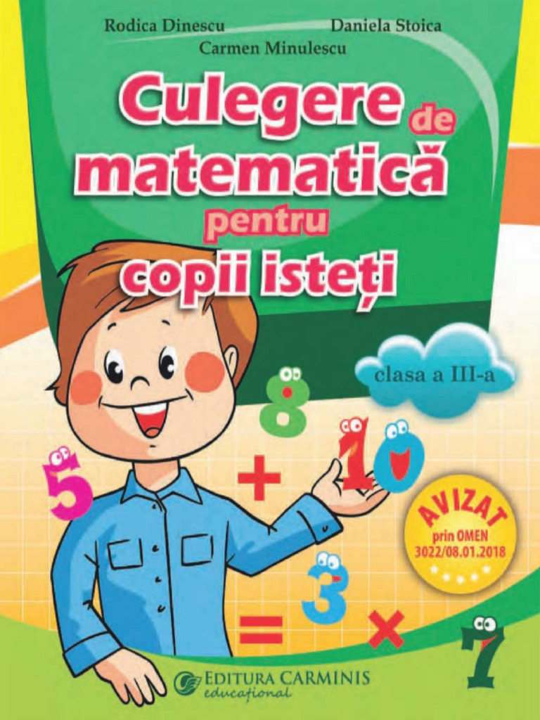 Culegere de - Matematică Pentru Copii Isteți, Clasa A 3-A | PDF