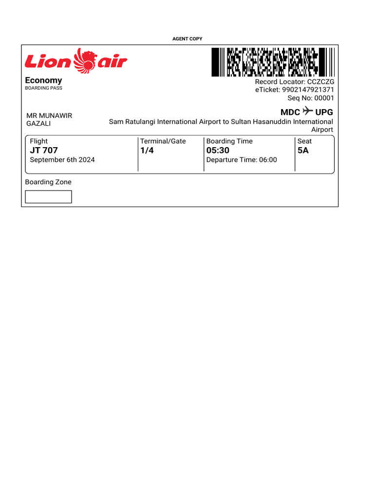 Confirmation - Check-In | PDF