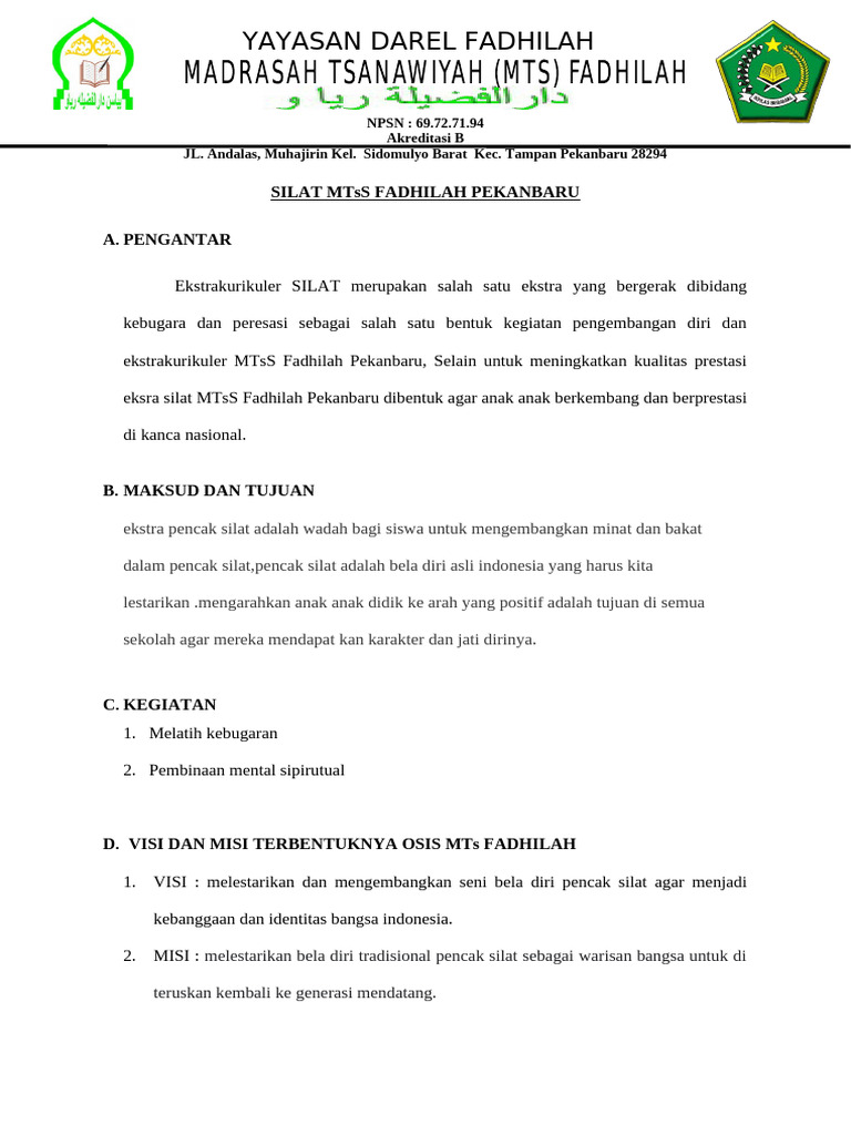 Absen Silat Muhammad Rizki Yandi | PDF