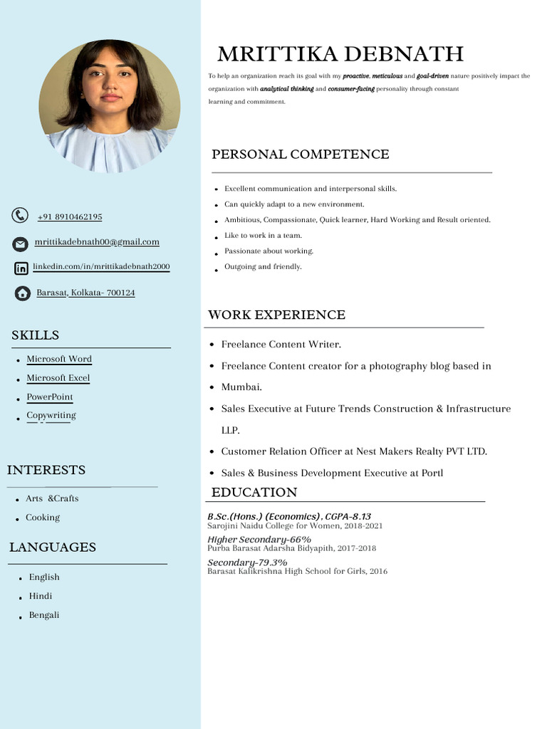 Mrittika Debnath Resume PDF | PDF